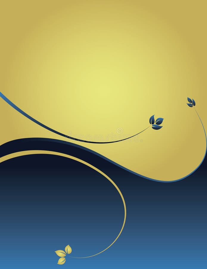 Floral Blue and Tan Background Stock Vector - Illustration of colour ...