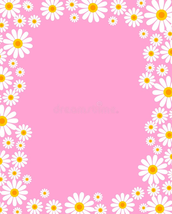 Daisy border stock vector. Illustration of spring, flower - 525929
