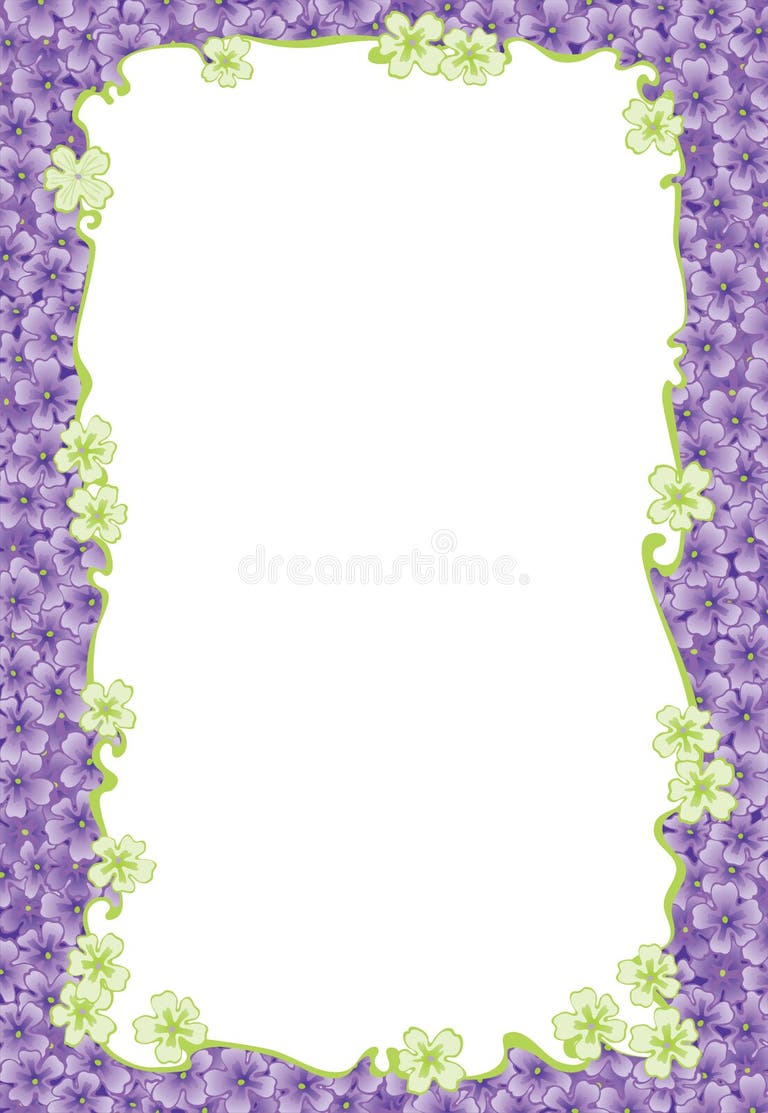 Violets Border Stock Illustrations – 4,234 Violets Border Stock ...