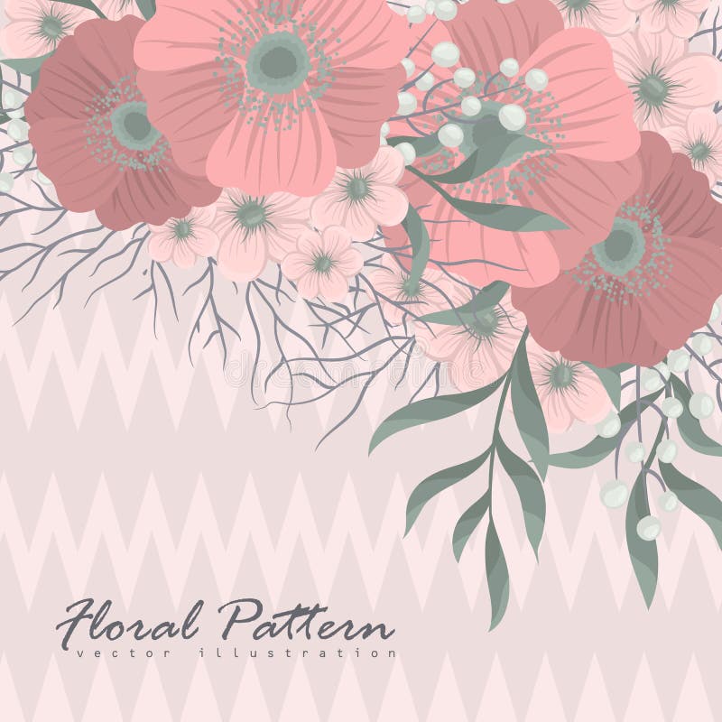 Floral Border Background - Pink Flower Border Stock Vector ...