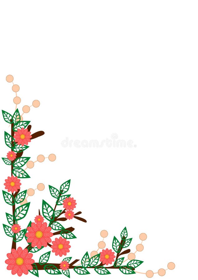 Floral Border stock illustration. Illustration of vector - 44774384