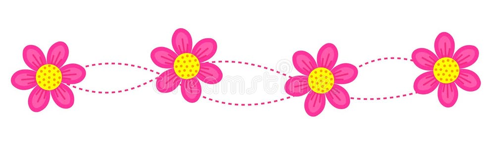 Pink Flower Divider Stock Illustrations – 1,263 Pink Flower Divider ...