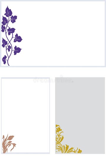 Floral Border Pattern Frame, Design Various Greeting Cards. Vector ...
