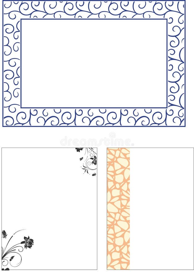 Floral Border Pattern Frame, Design Vector Illustration Stock ...