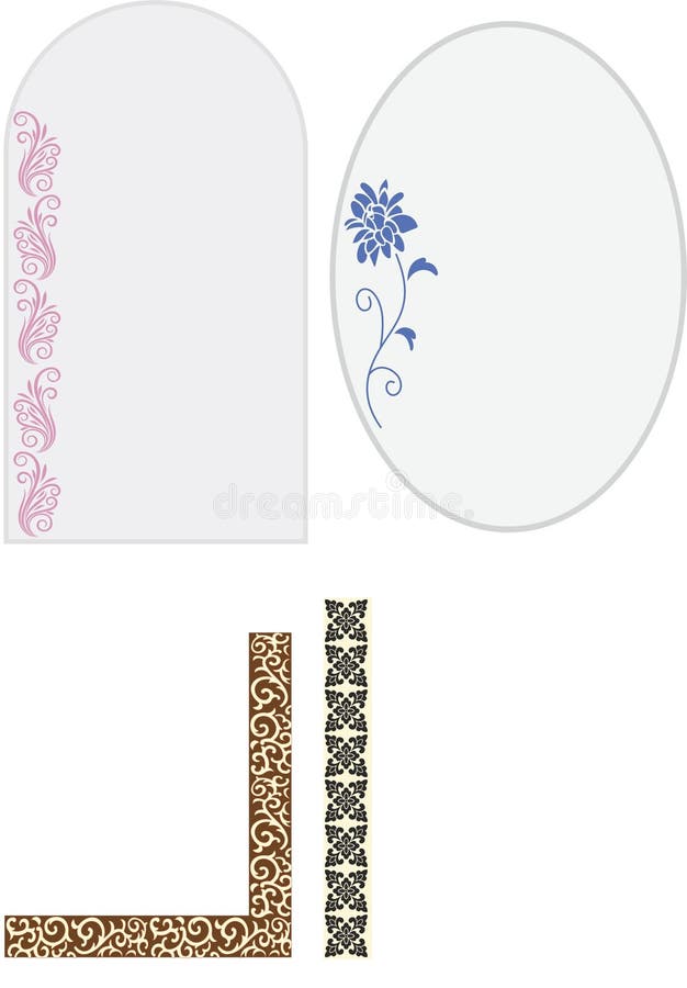 Floral Border Pattern Frame, Design Vector Illustration Stock ...