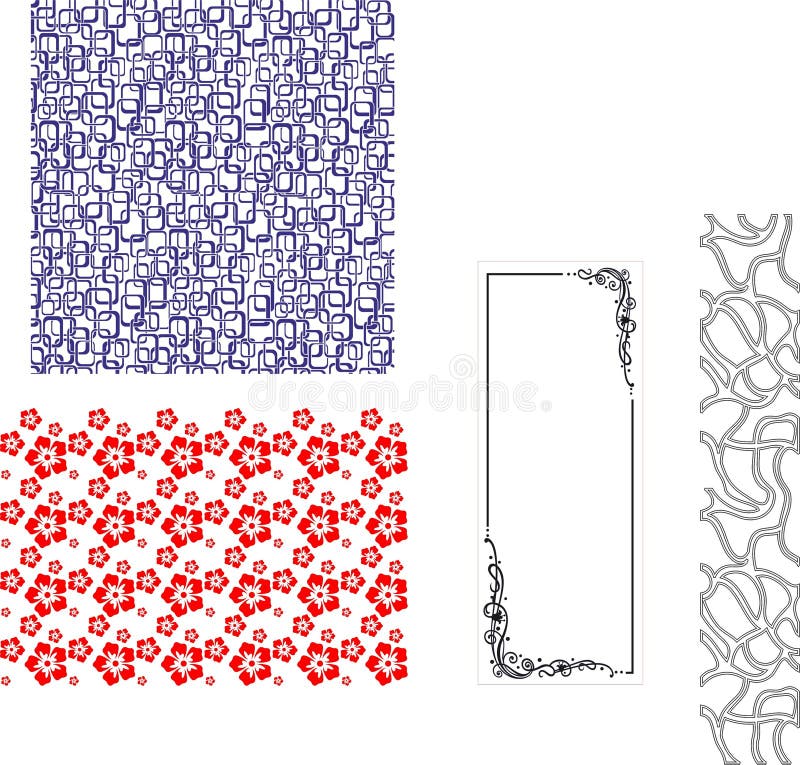 Floral Border Pattern Frame, Design Vector Illustration Stock Vector ...