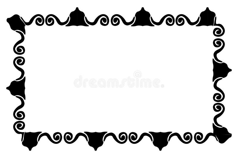 Simple Seamless Vector Rectangle Hand Draw Sketch Border Stock Vector ...