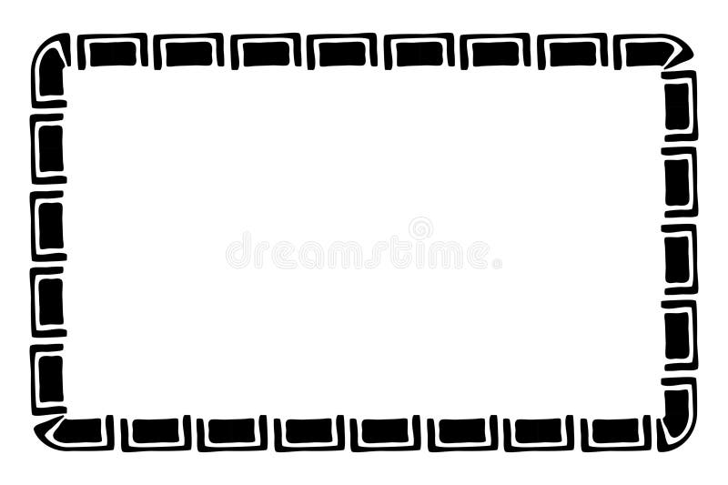 Simple Seamless Vector Rectangle Hand Draw Sketch Border Stock Vector - Illustration of simple ...