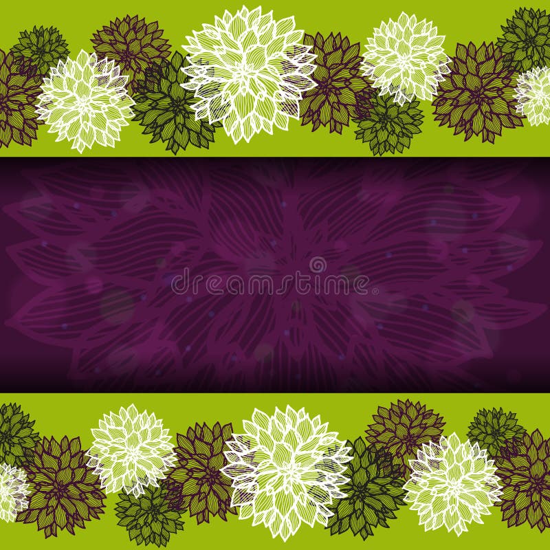 Floral borders with banner stock vector. Illustration of glitter - 51761488