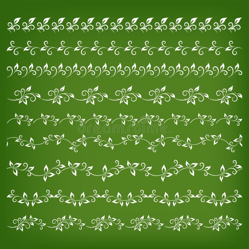 Floral borders collection stock vector. Illustration of congratulation ...