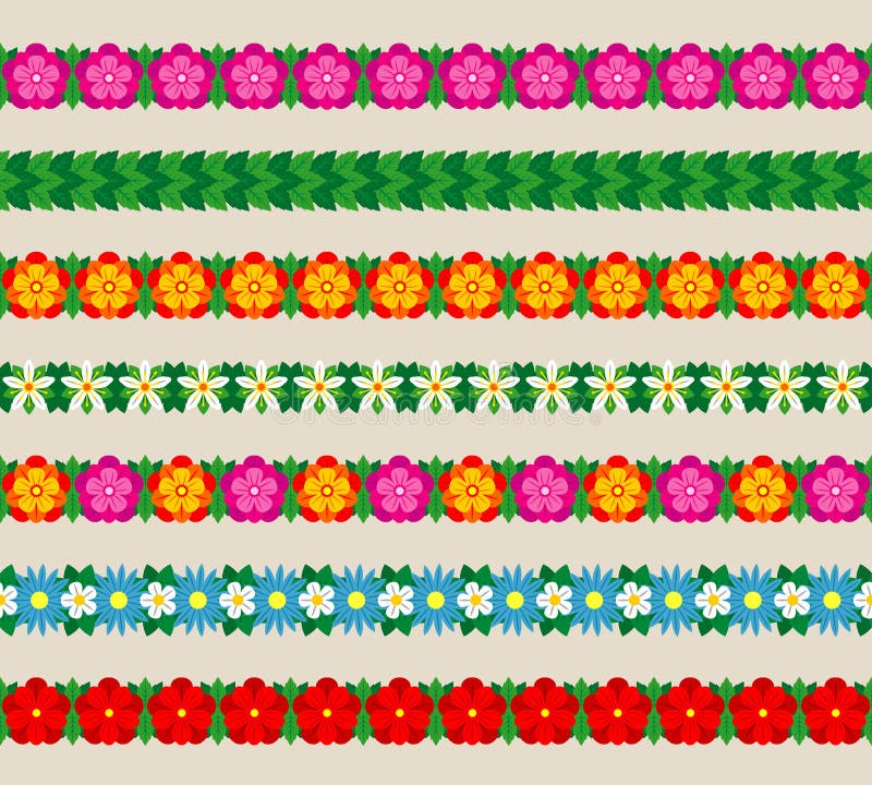 Floral borders stock vector. Illustration of plant, design - 67783836