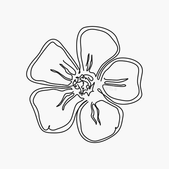Floral Botanical Design Element. Floral Line Art Design Asset Stock ...