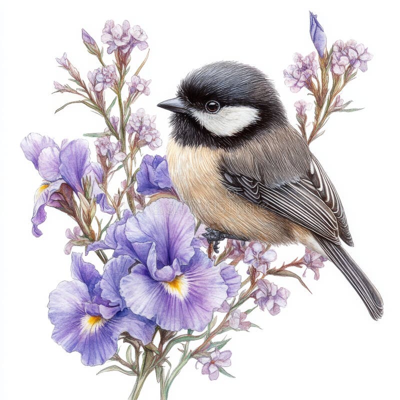 A Floral Botanical Illustration for Design, Featuring a Beautiful ...