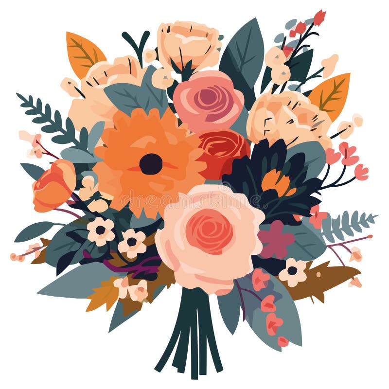 Floral bouquet vector stock vector. Illustration of plant - 276015986