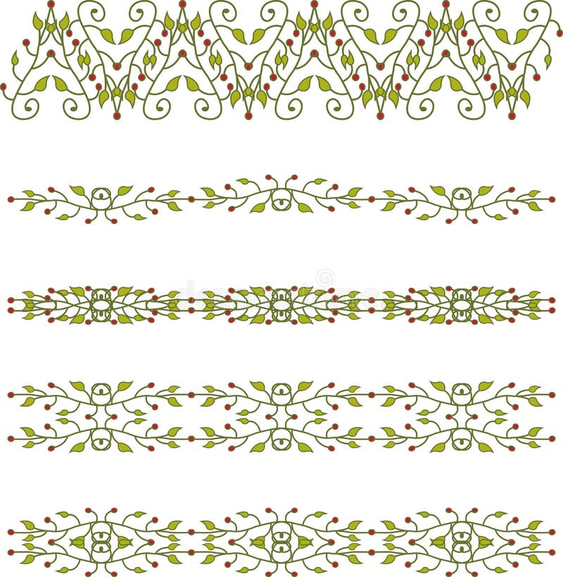 Floral branch border stock vector. Illustration of ornate - 47787723