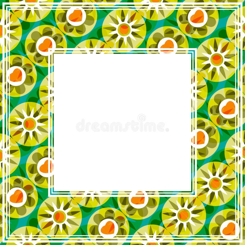 Floral Bright Abstract Border Stock Vector - Illustration of silhouette ...