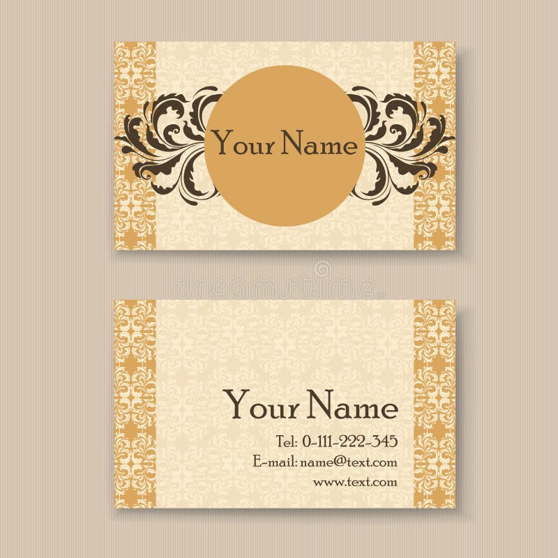 Floral Business or Visiting Card Stock Vector - Illustration of ...