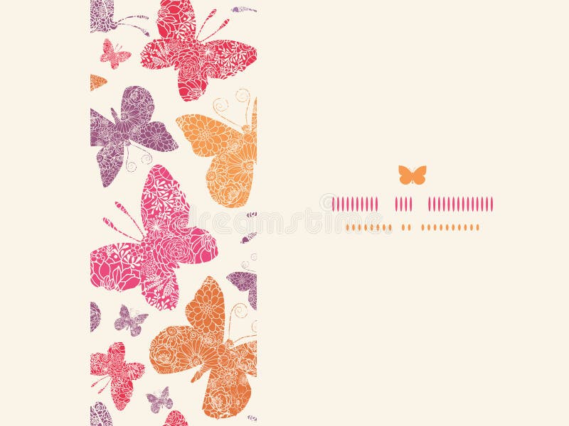 Floral Butterflies Vector Seamless Pattern Stock Vector - Illustration ...