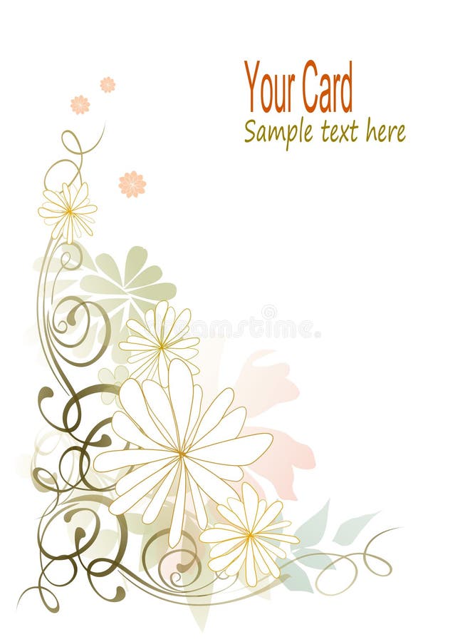 Floral card stock illustration. Illustration of wallpaper - 12666573