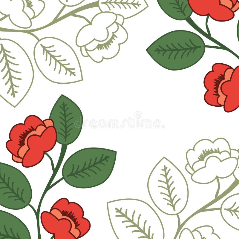 Floral card background stock vector. Illustration of floral - 233743509