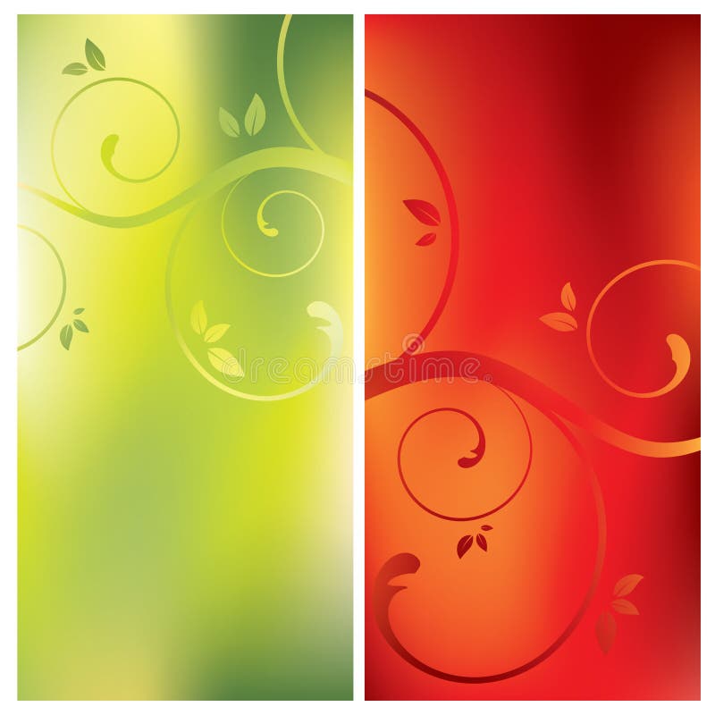 Floral card backgrounds stock vector. Illustration of green - 12795164
