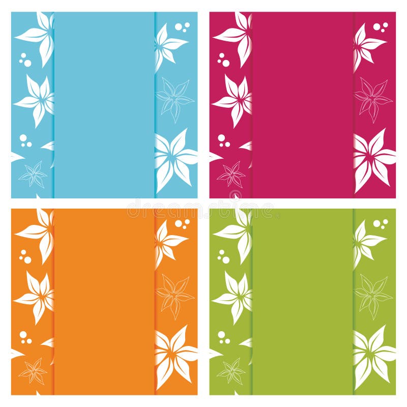 Floral card backgrounds stock vector. Illustration of summer - 13995136