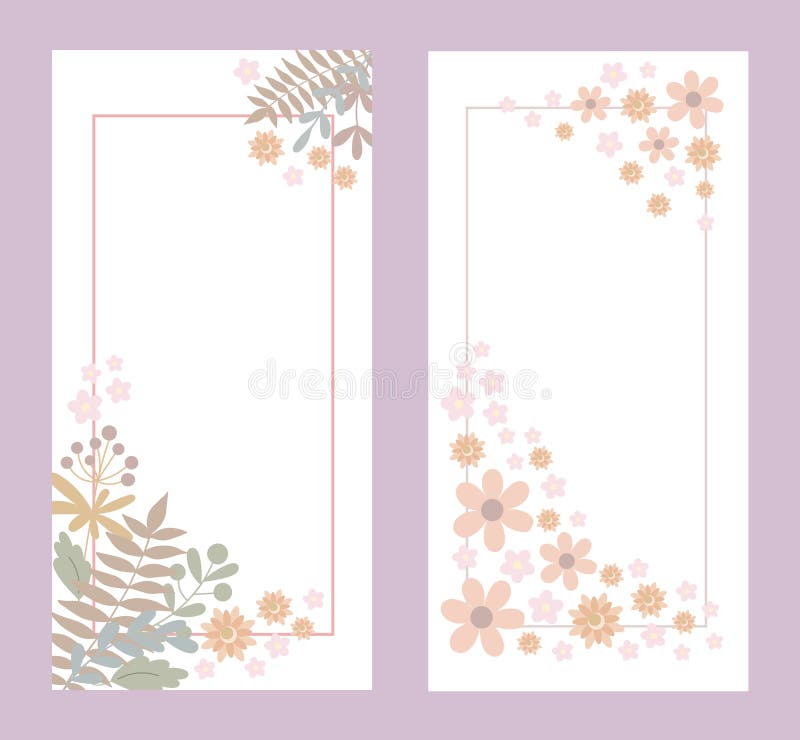 Floral Card Template Rustic Design Elements for Greeting Cards ...