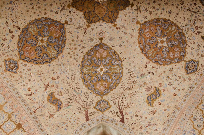 Floral ceiling stock photo. Image of persia, safavid - 53533878