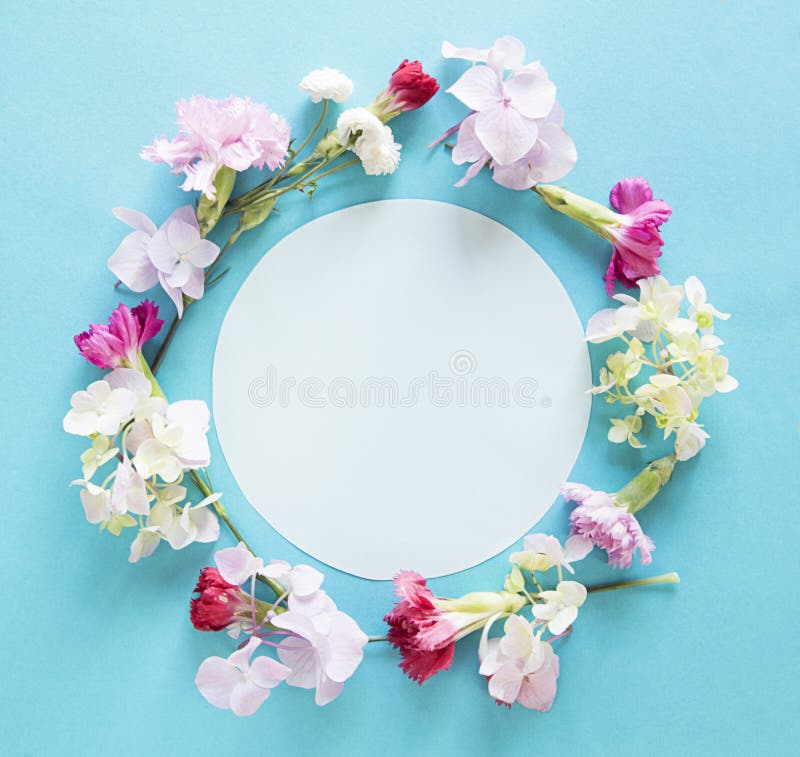 Floral Circle Inside the Semi-circle Shape Stock Image - Image of ...