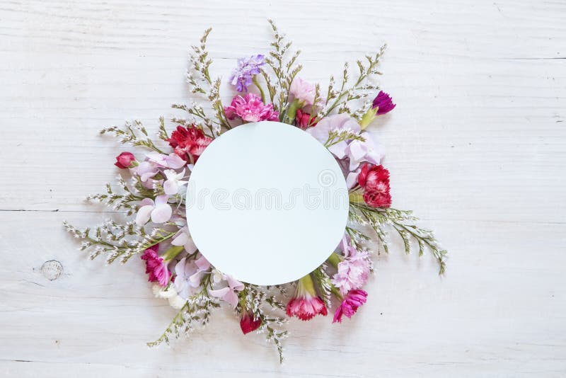 Floral Circle Inside the Semi-circle Shape Stock Image - Image of ...