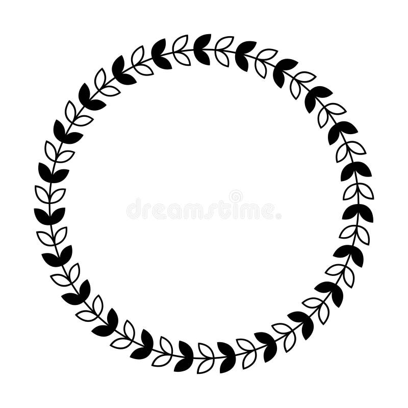 Floral Circle Border Design Rounded Flower Frame Ring for Decoration ...