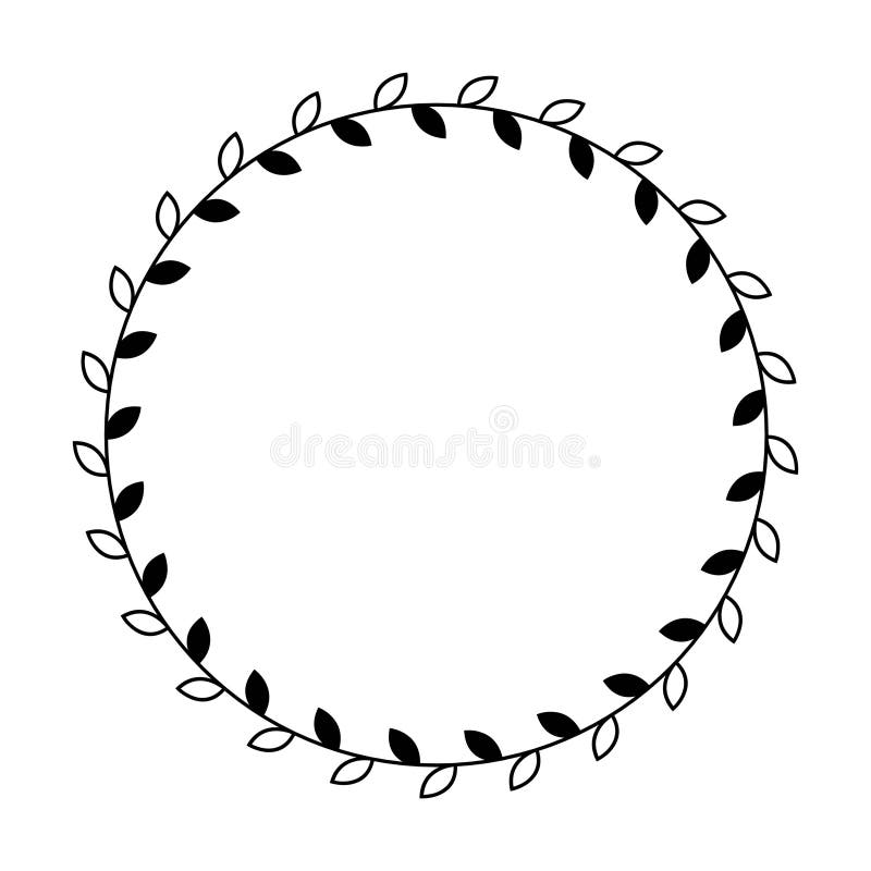 Floral Circle Border Design Rounded Flower Frame Ring for Decoration ...