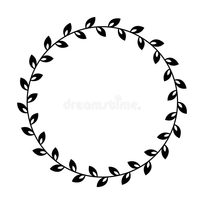 Floral Circle Border Design Rounded Flower Frame Ring for Decoration ...