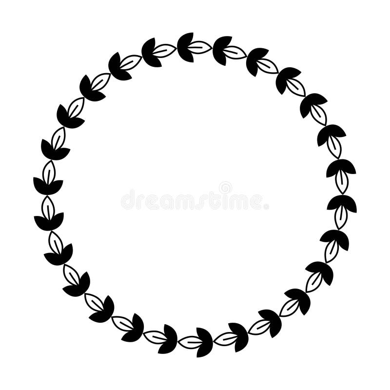 Floral Circle Border Design Rounded Flower Frame Ring for Decoration ...