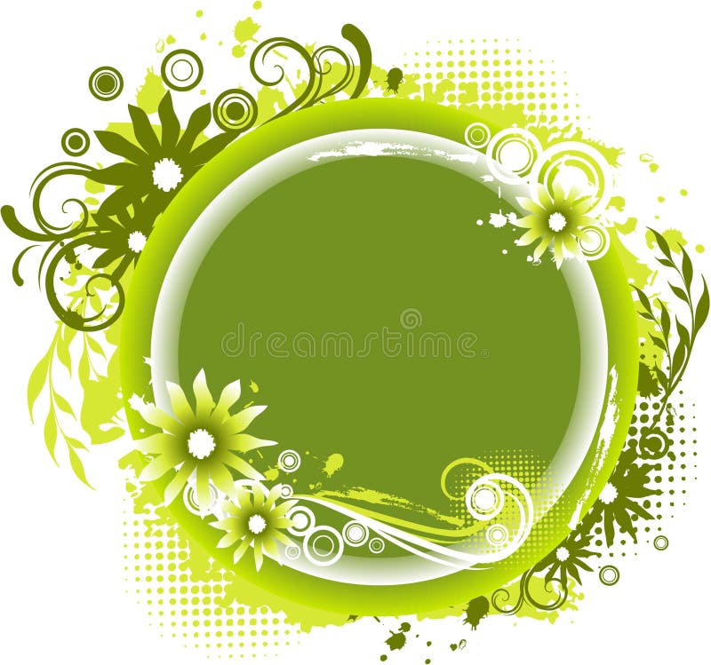 Vector Green Swirl Frame stock vector. Illustration of line - 41750865