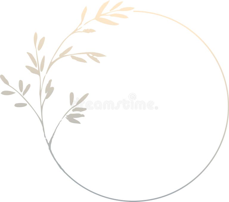 Floral Circle Gradient Frame Stock Vector - Illustration of design ...