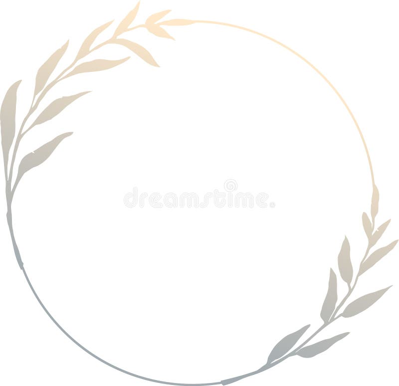 Floral Circle Gradient Frame Stock Vector - Illustration of round ...