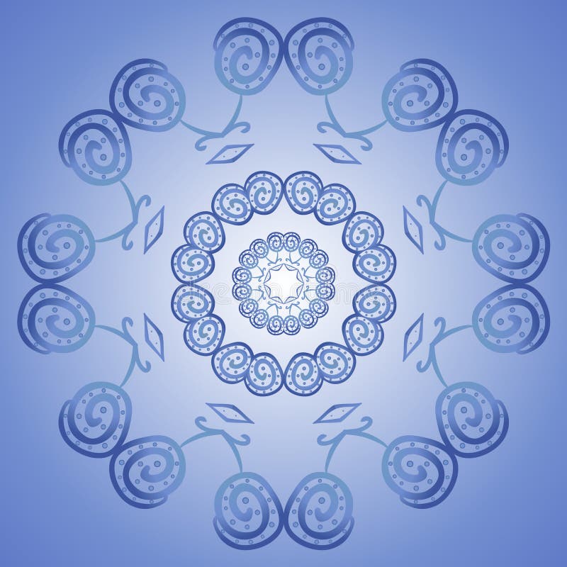 Floral circle pattern stock illustration. Illustration of ornament ...