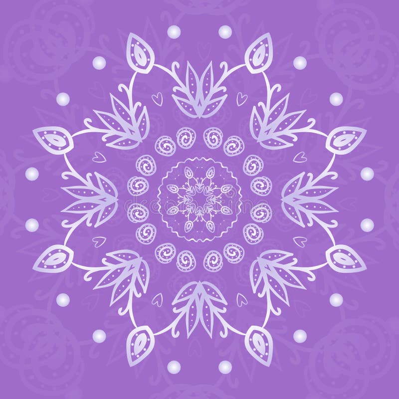 Floral circle pattern stock illustration. Illustration of background ...