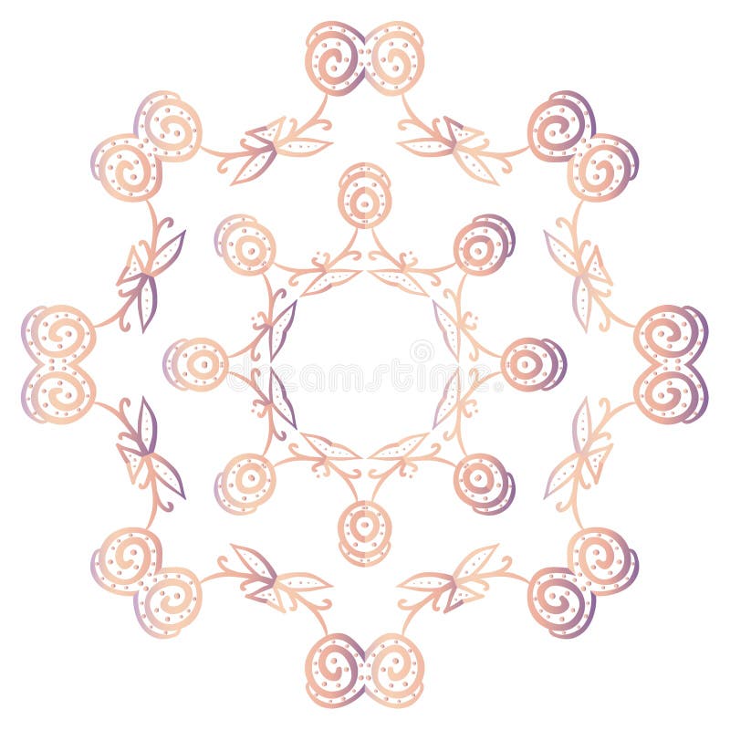 Floral circle pattern stock illustration. Illustration of leaves - 43642876