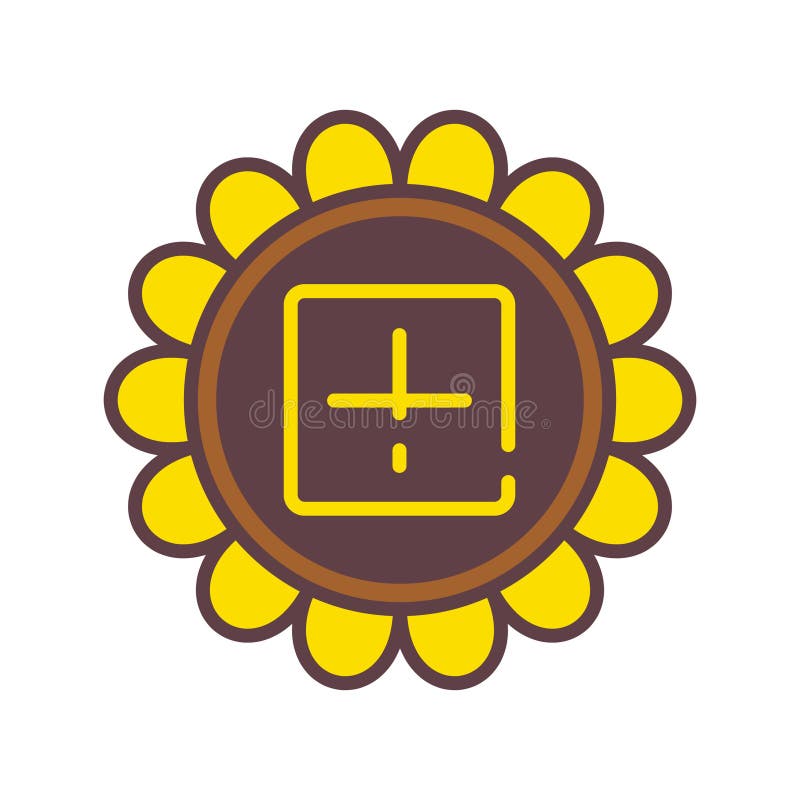 Floral Circle Plus Broken Flat Icon Stock Vector - Illustration of button, media: 328323409