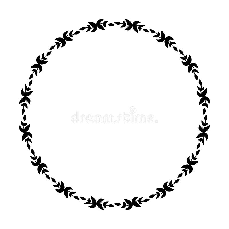 Floral Border Line Frame Design Shape Icon for Decorative Vintage ...