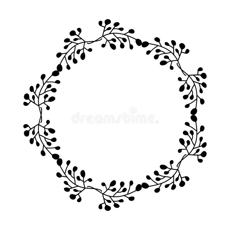 Floral Circle Round Border Flower Frame Ring for Decoration Ornament in ...