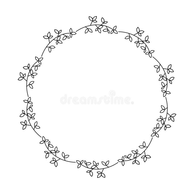 Floral Circle Round Border Flower Frame Ring for Decoration Ornament in ...