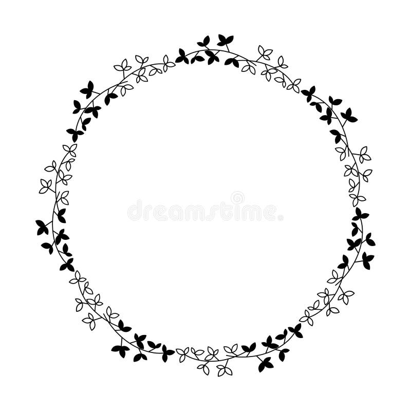 Floral Border Line Frame Design Shape Icon for Decorative Vintage ...