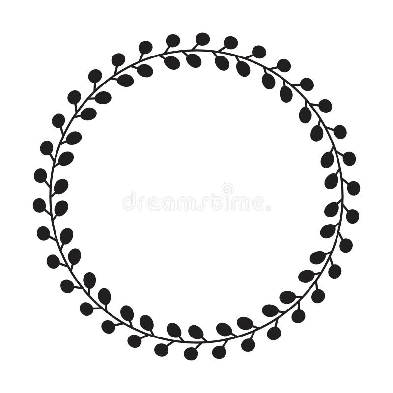 Floral Circle Round Border Flower Frame Ring for Decoration Ornament in ...