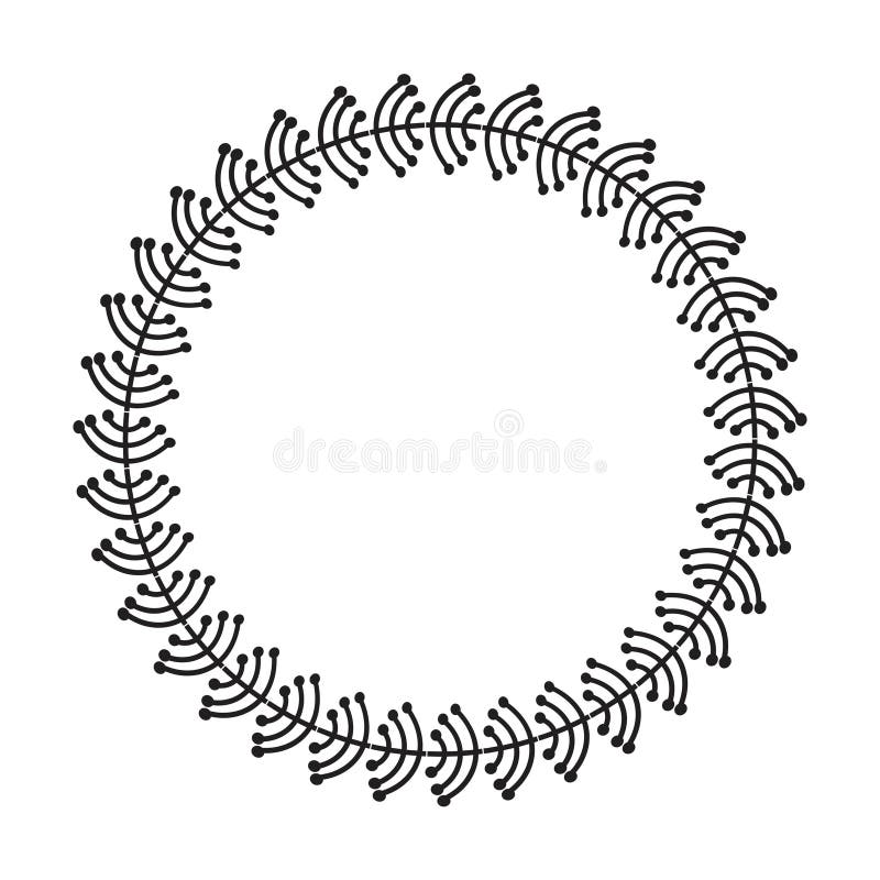 Floral Circle Border Design Rounded Flower Frame Ring for Decoration ...