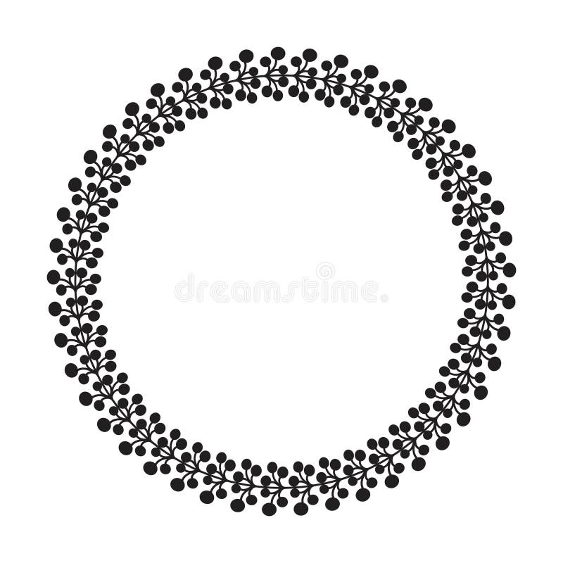 Floral Circle Border Design Rounded Flower Frame Ring for Decoration ...