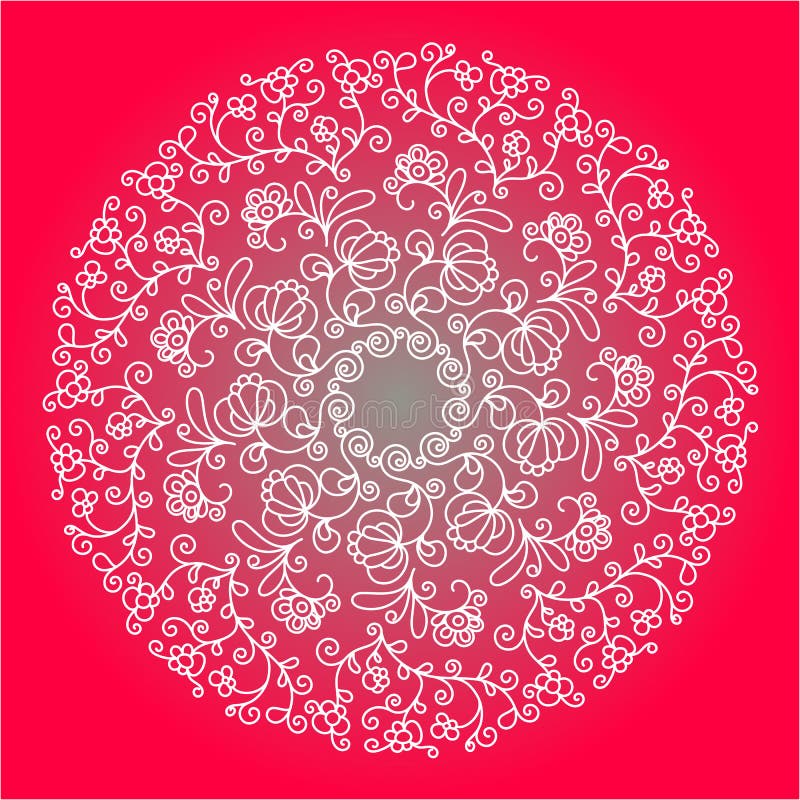 Floral Circular Pattern stock vector. Illustration of flower - 66871980