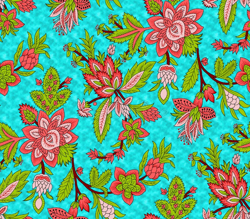 Floral Cloudy Bg Effectk Seamless Abstract Pattern with Texture Stock ...